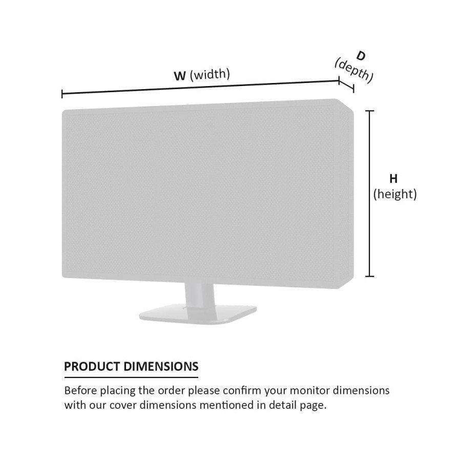 Dustproof Cover for 27-Inch Zeb Monitor, Washable and Waterproof